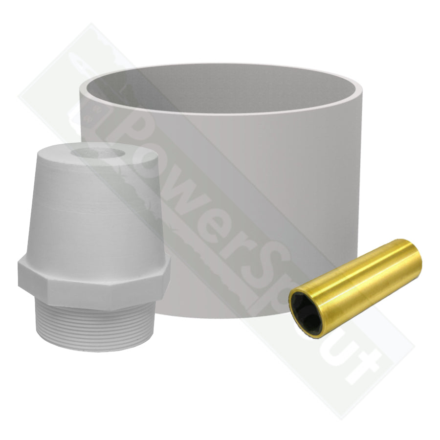 LH Lower Bush, PVC Tapered Bush Holder & Propeller Guide Sleeve– PowerSpout